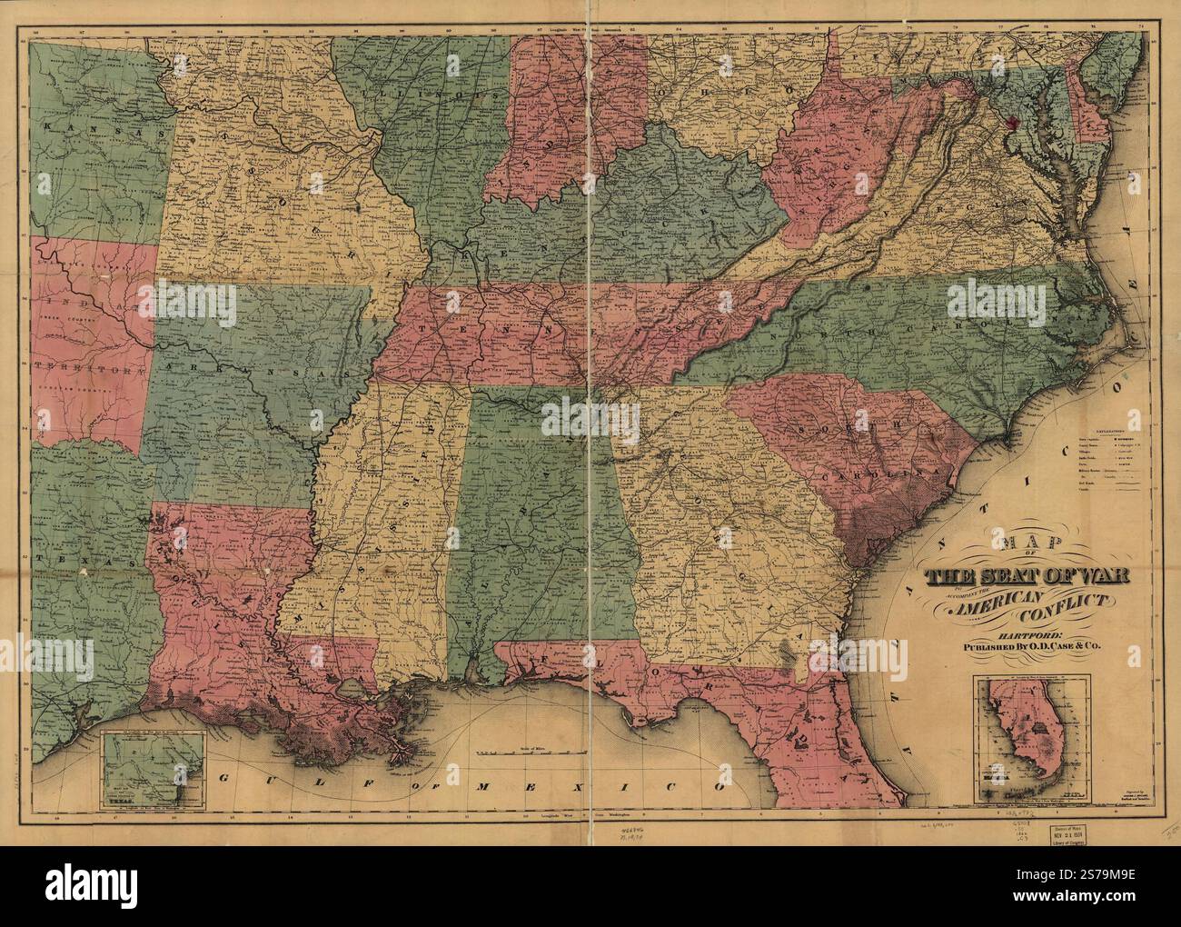 Map of the seat of war. To accompany the American Conflict. 1866 by O.D ...