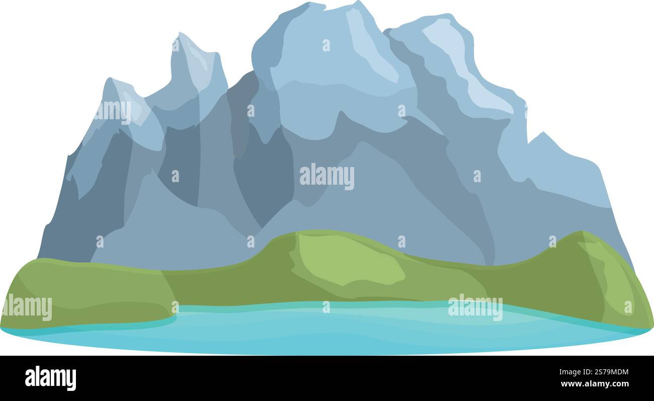 Chile mountain lake icon cartoon vector. National travel. Creative map ...