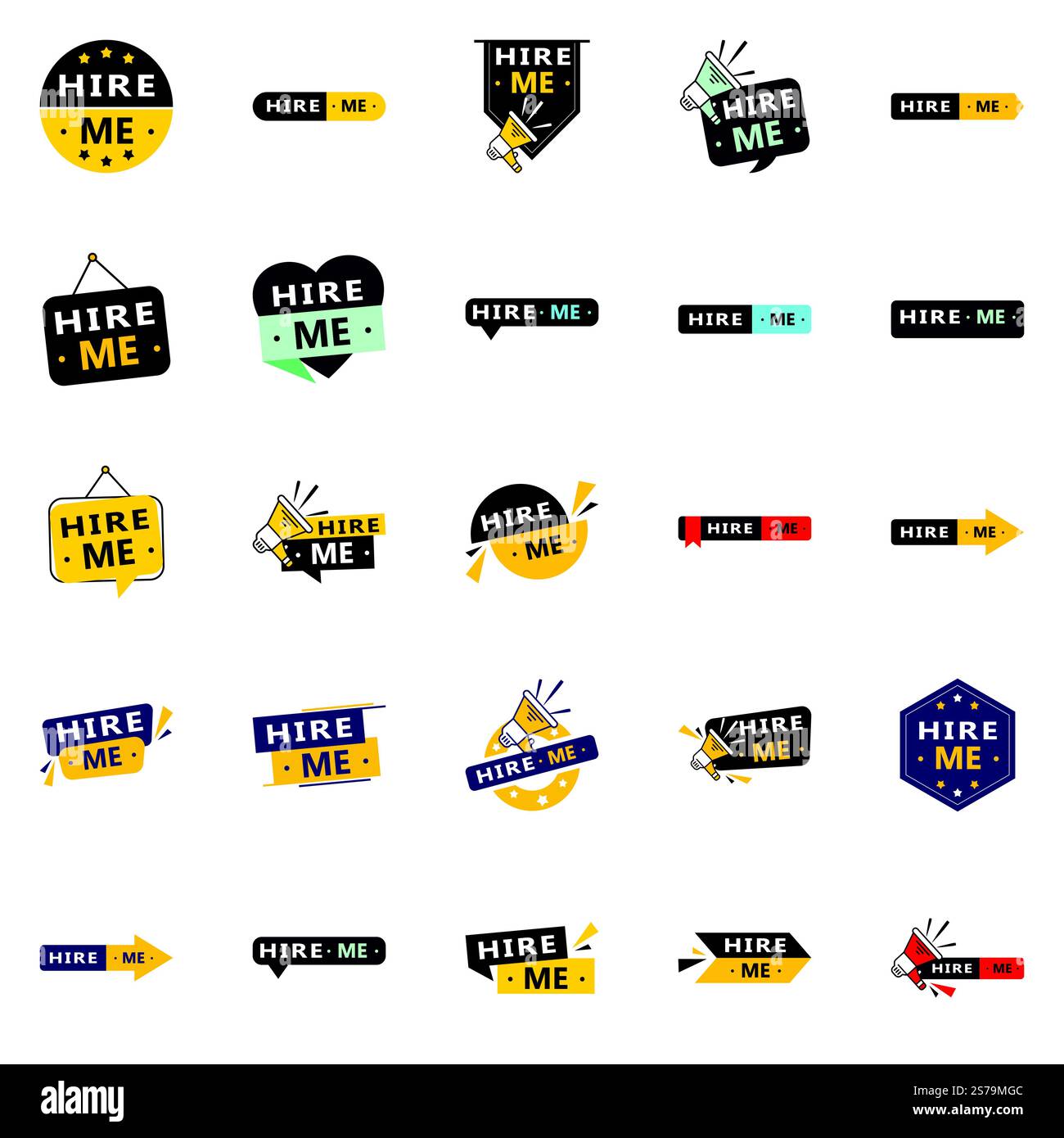 25 Dynamic Hire Me Banners to Get You Hired Stock Vector Image & Art ...