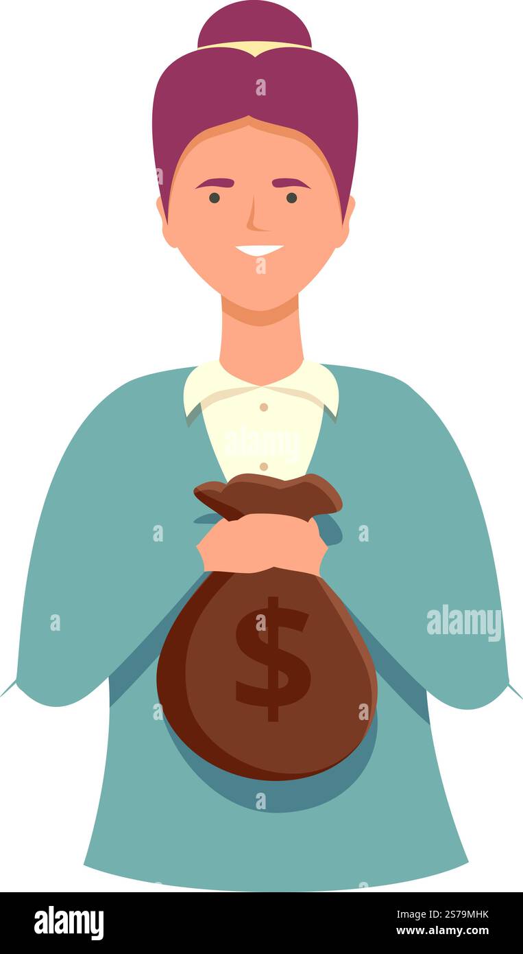 Money bag bribery icon cartoon vector. Meeting corruption. Vote casual ...