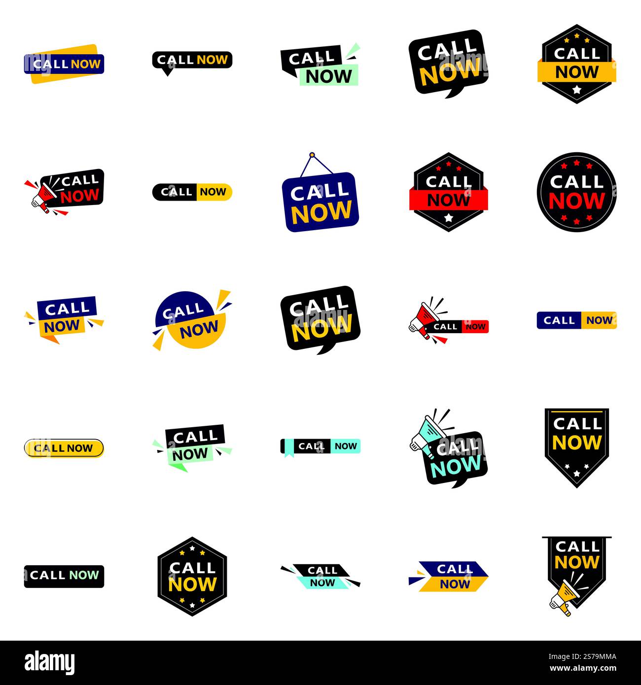 25 Innovative Typographic Banners for promoting calling Stock Vector ...
