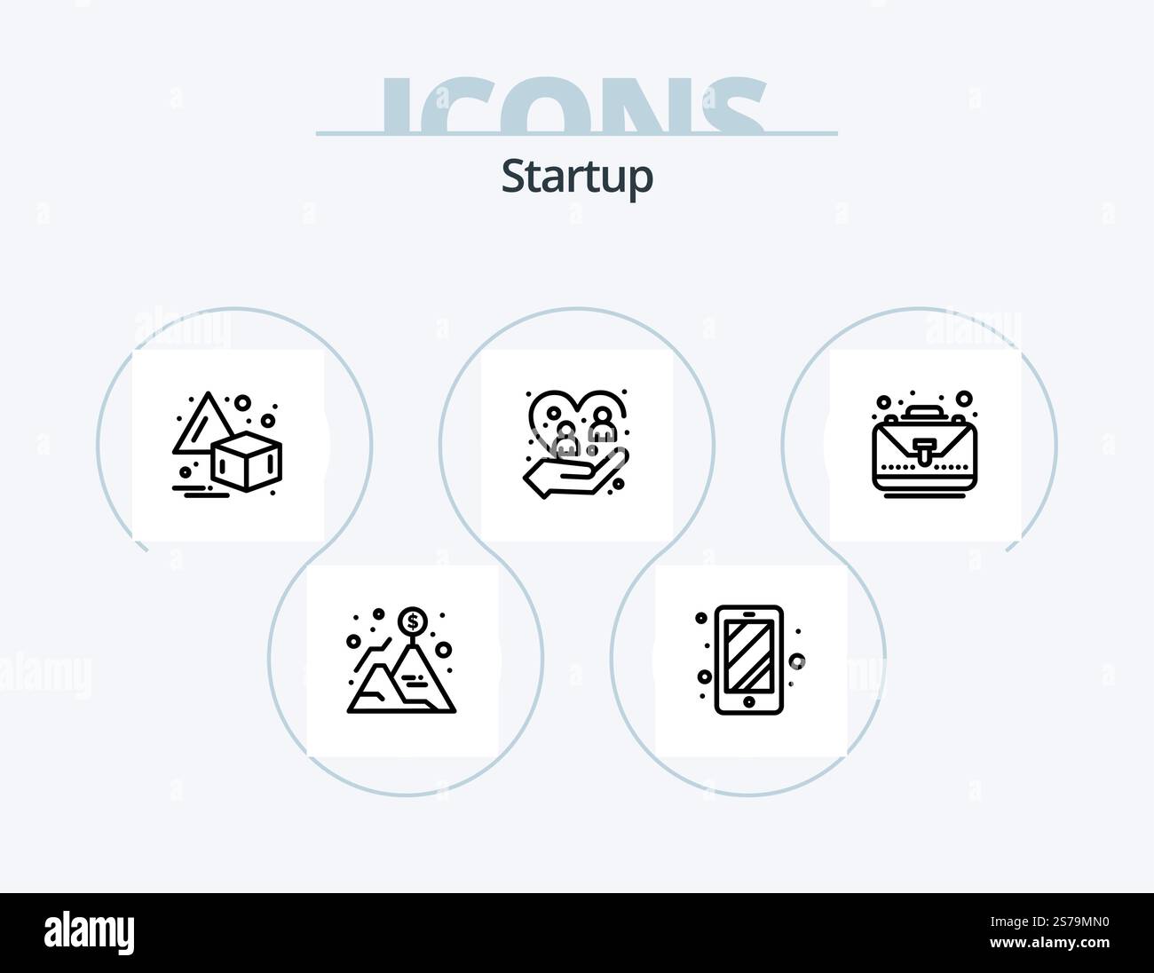 Startup Line Icon Pack 5 Icon Design. insignia. file. chart. list ...