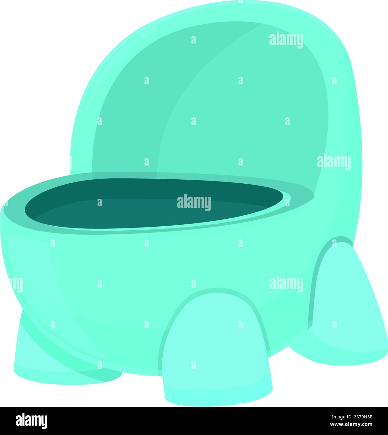 Aqua potty icon cartoon vector. Child toilet. Plastic pot. Aqua potty ...