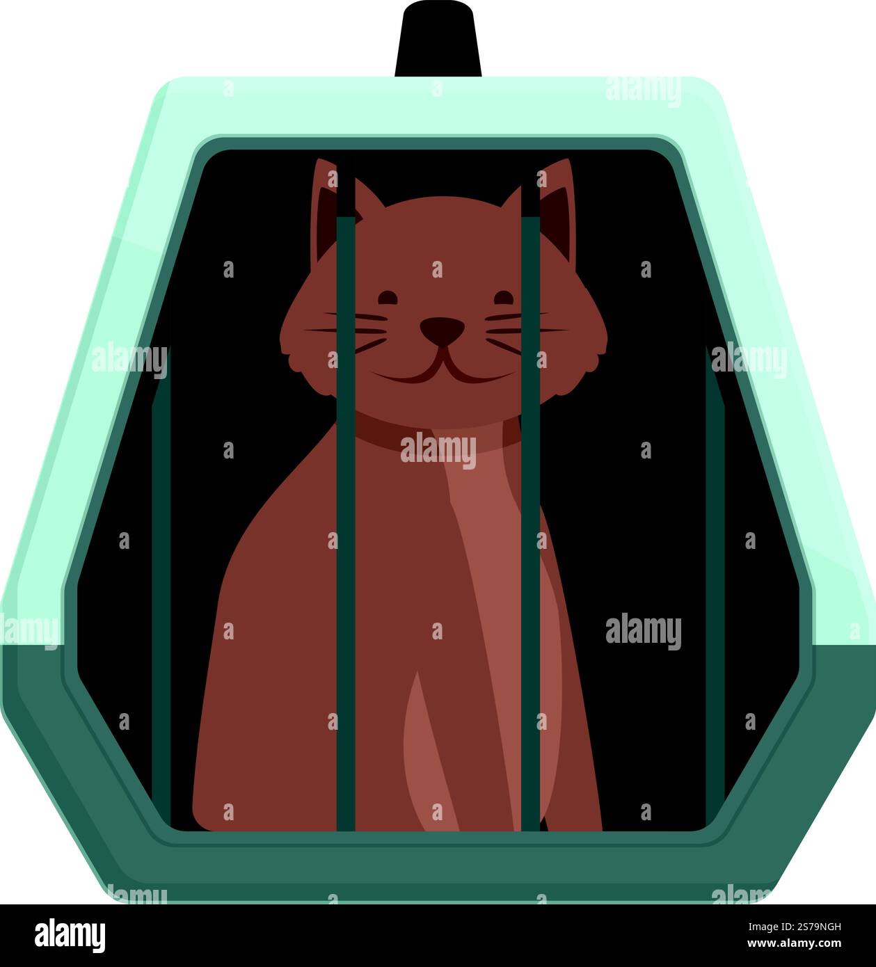 Cat case icon cartoon vector. Pet cage. Travel bag. Cat case icon ...