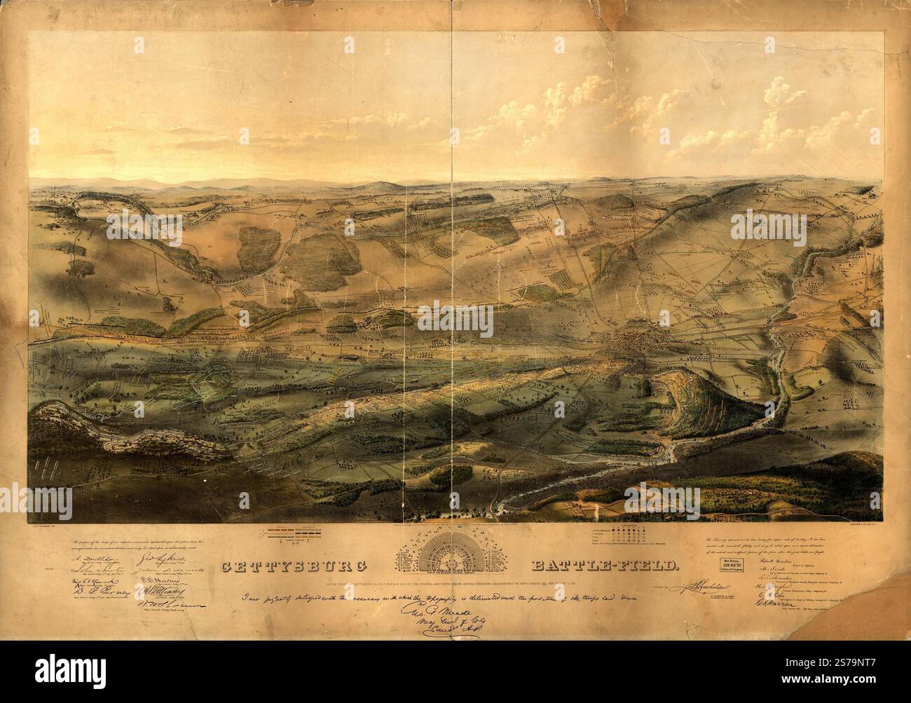 Gettysburg battle-field. Battle fought at Gettysburg, Pa., July 1st, 2d ...