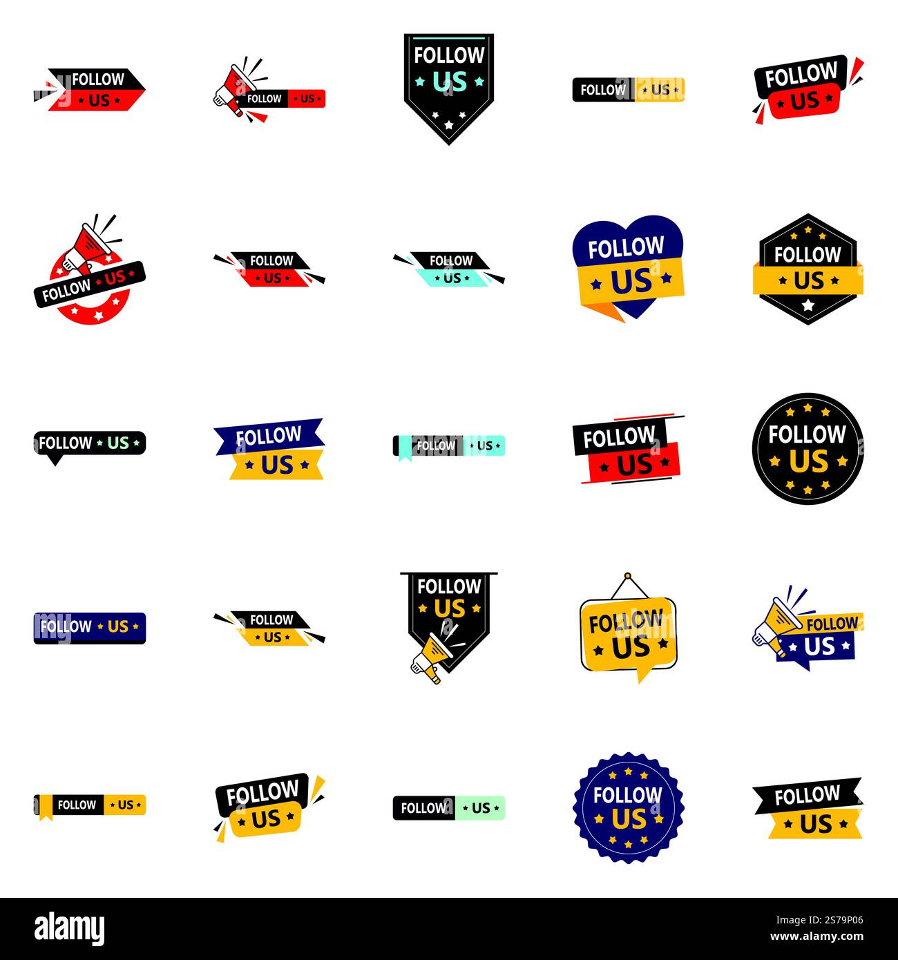 20 Follow-Boosting Follow Us Graphic Elements for TikTok and Pinterest ...