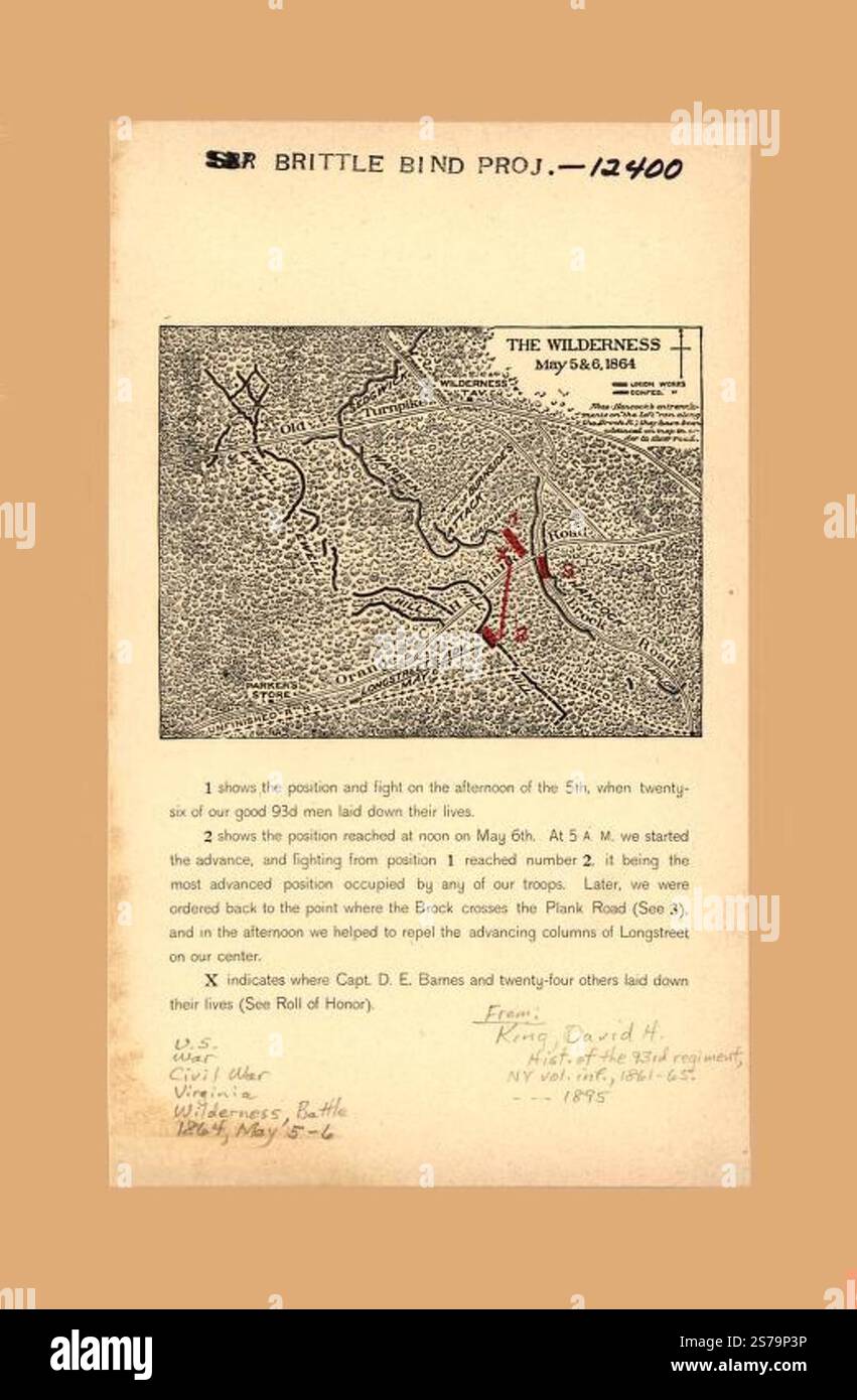 The Wilderness, May 5 & 6, 1864. 1895 by King David H., Gibbs A. Judson ...