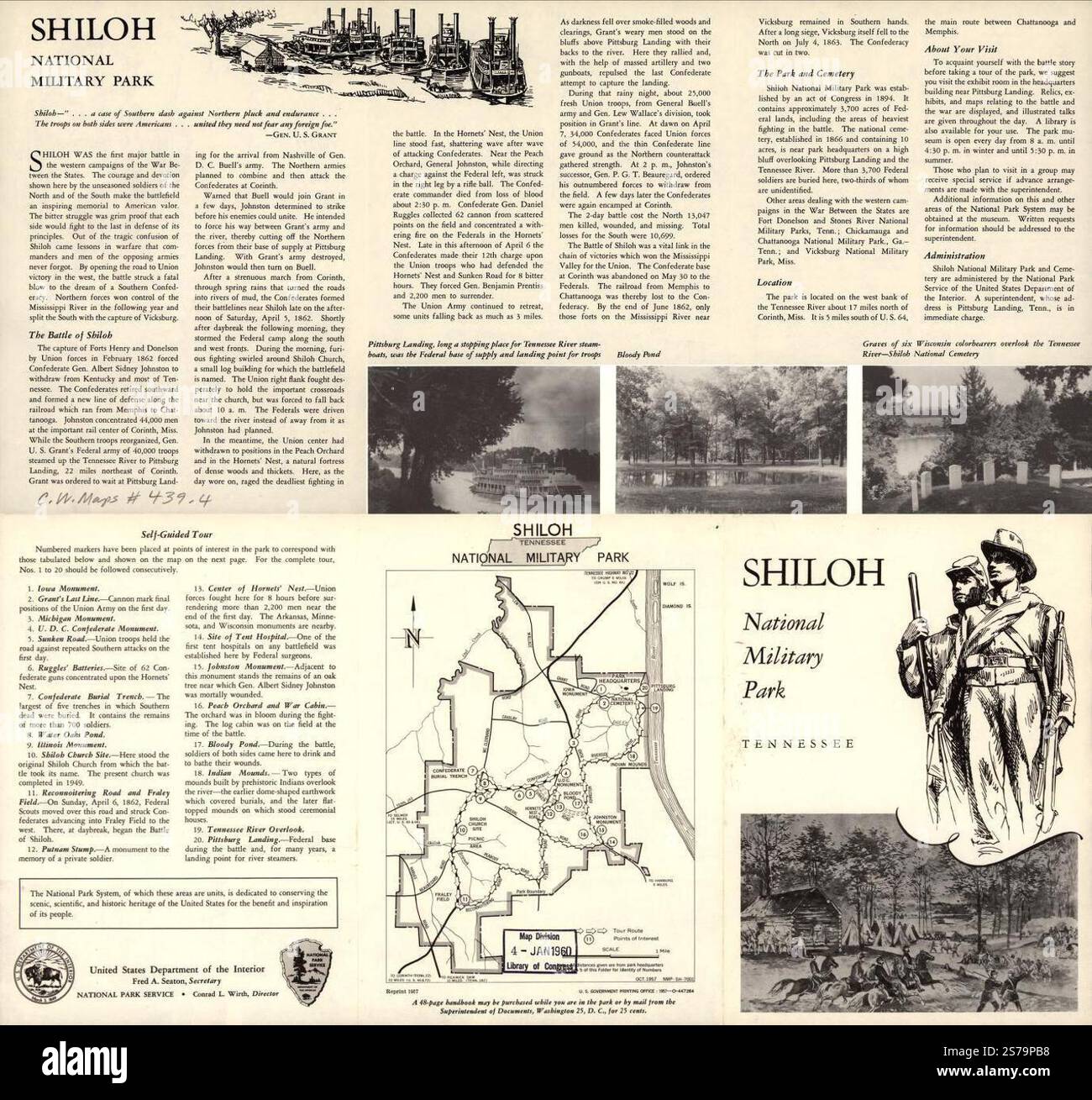 Shiloh National Military Park. 1957 by United States. National Park ...