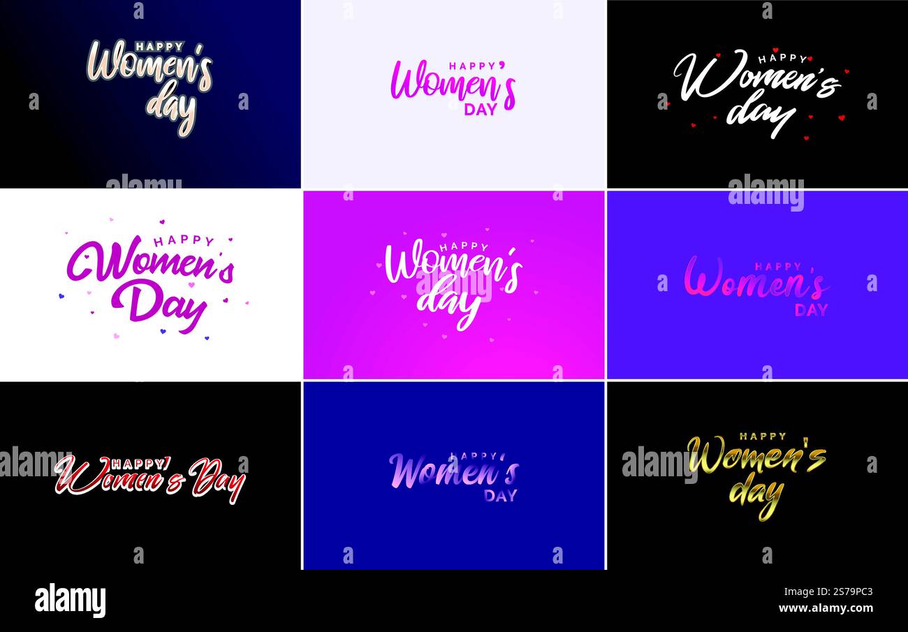 March 8 background with international women’s day floral decorations in ...