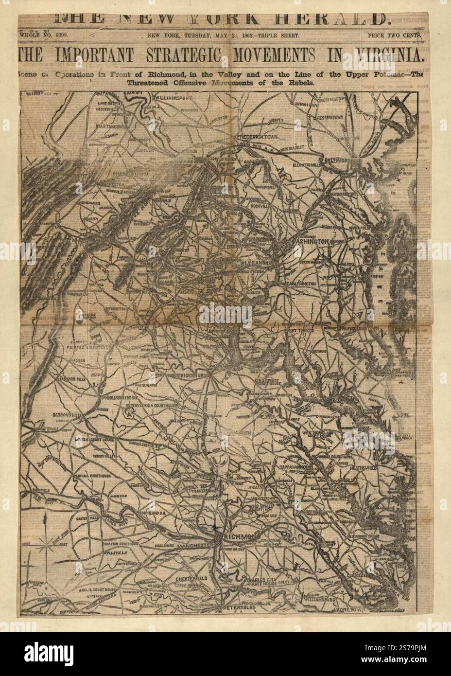 The important strategic movements in Virginia. Scene of operations in ...
