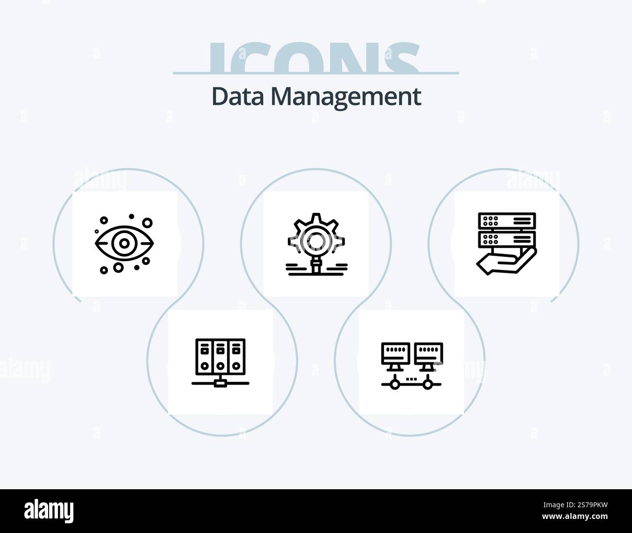 Data Management Line Icon Pack 5 Icon Design. data. server. file ...