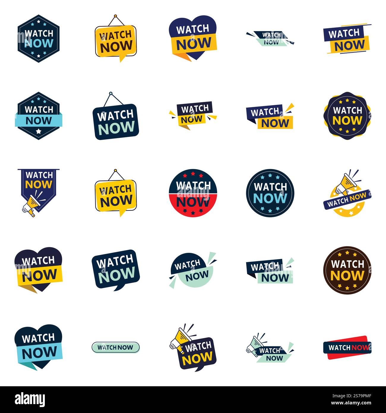25 Dynamic Watch Now Banners to Help You Promote Your Business Stock ...