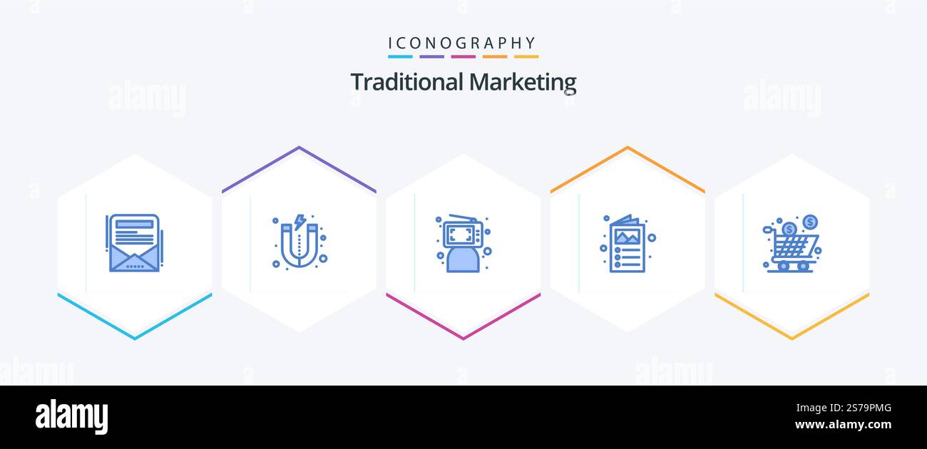Traditional Marketing 25 Blue icon pack including full. box. computer ...