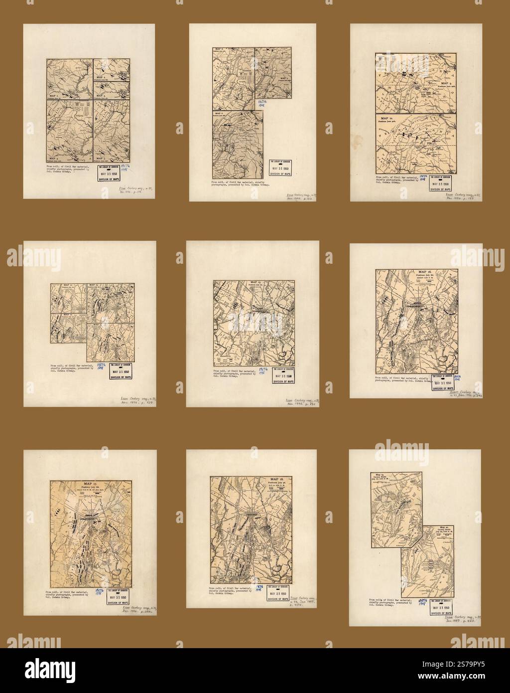 [Maps illustrating the Gettysburg campaign. June 3-July 3, 1863]. 1886 ...