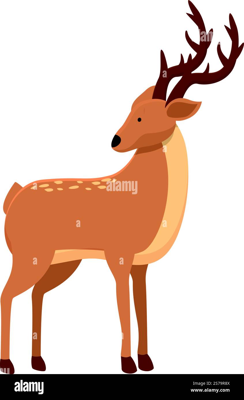Wild baby icon cartoon vector. Deer animal. Cute animal. Wild baby icon ...