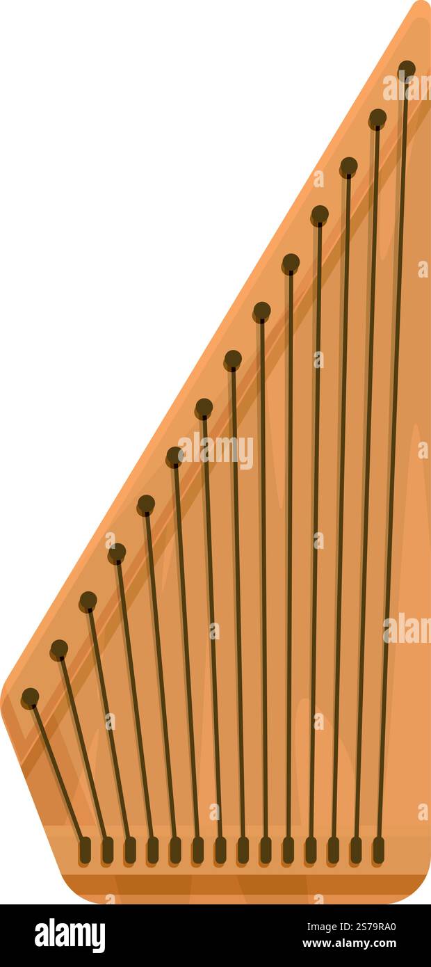 Chord gusli icon cartoon vector. Music instrument. String harp. Chord ...