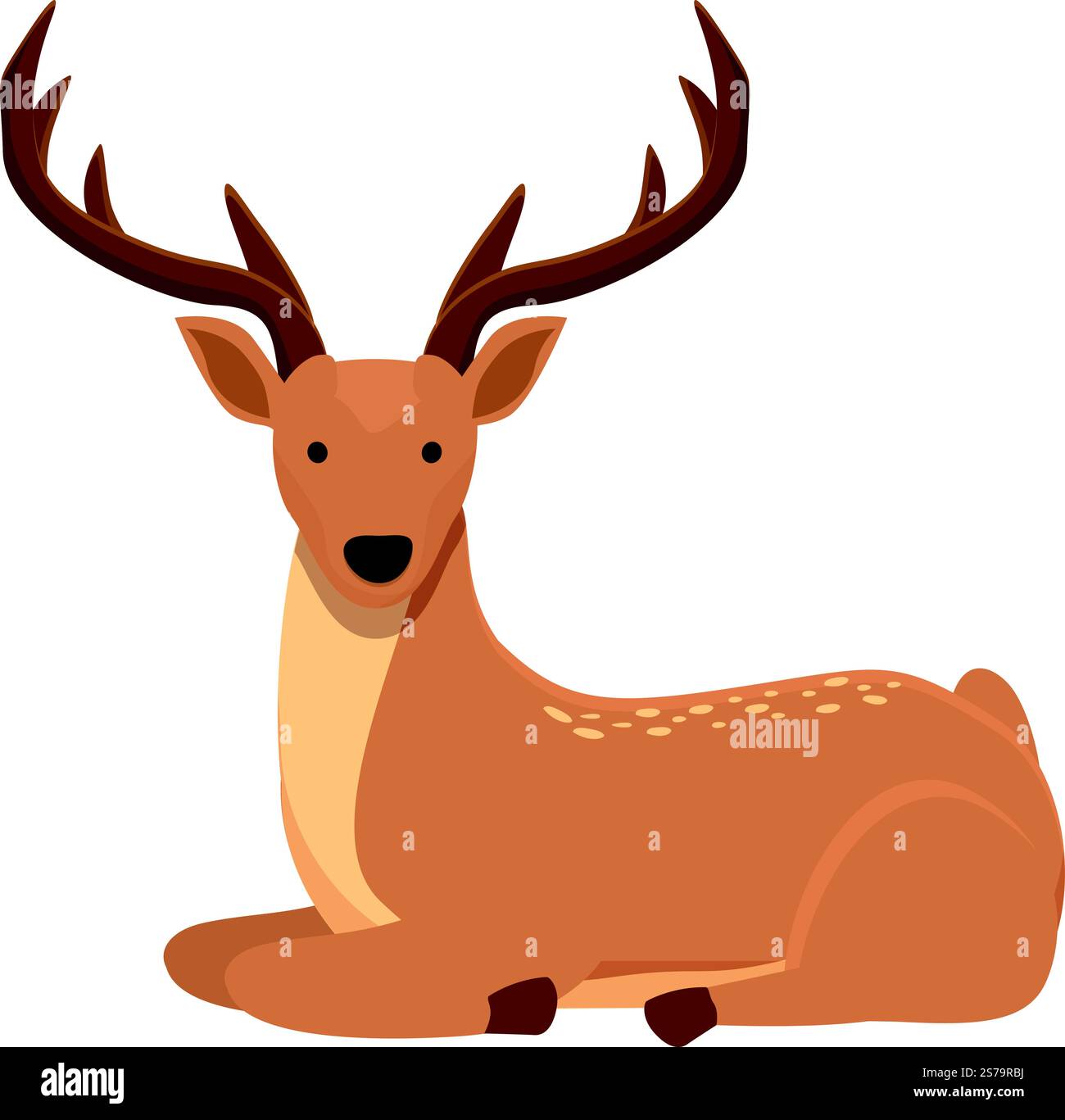 Relax stag icon cartoon vector. Forest animal. Wildlife baby. Relax ...