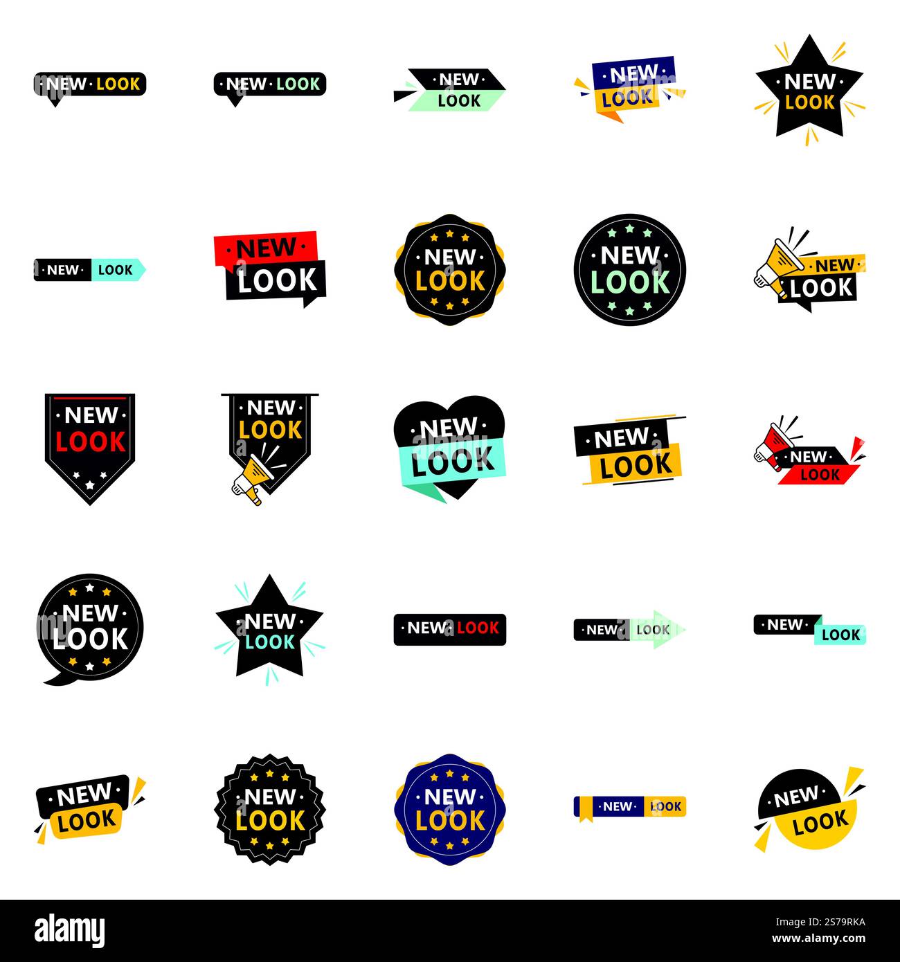New Look 25 versatile vector designs for a refreshed brand image Stock ...