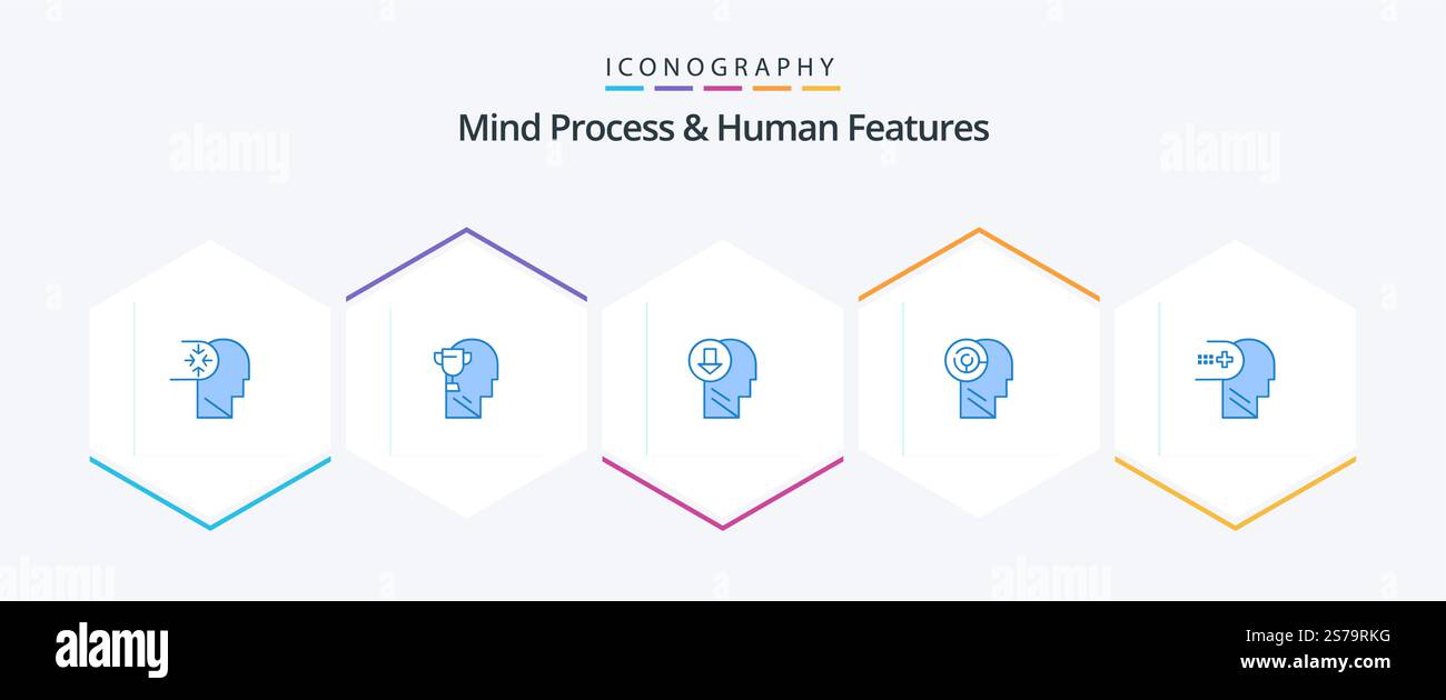 Mind Process And Human Features 25 Blue icon pack including health ...