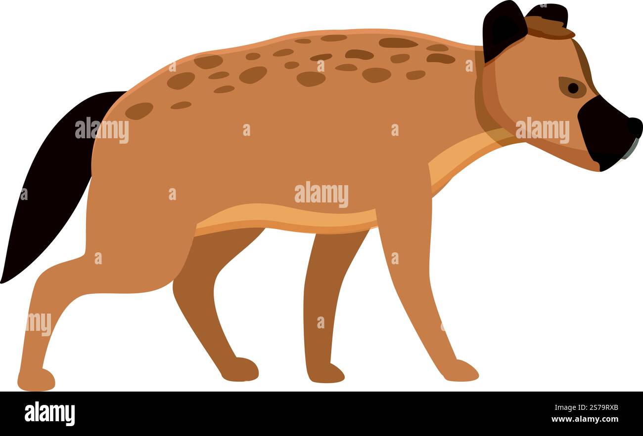 Baby hyena icon cartoon vector. Cute animal. Smile african. Baby hyena ...