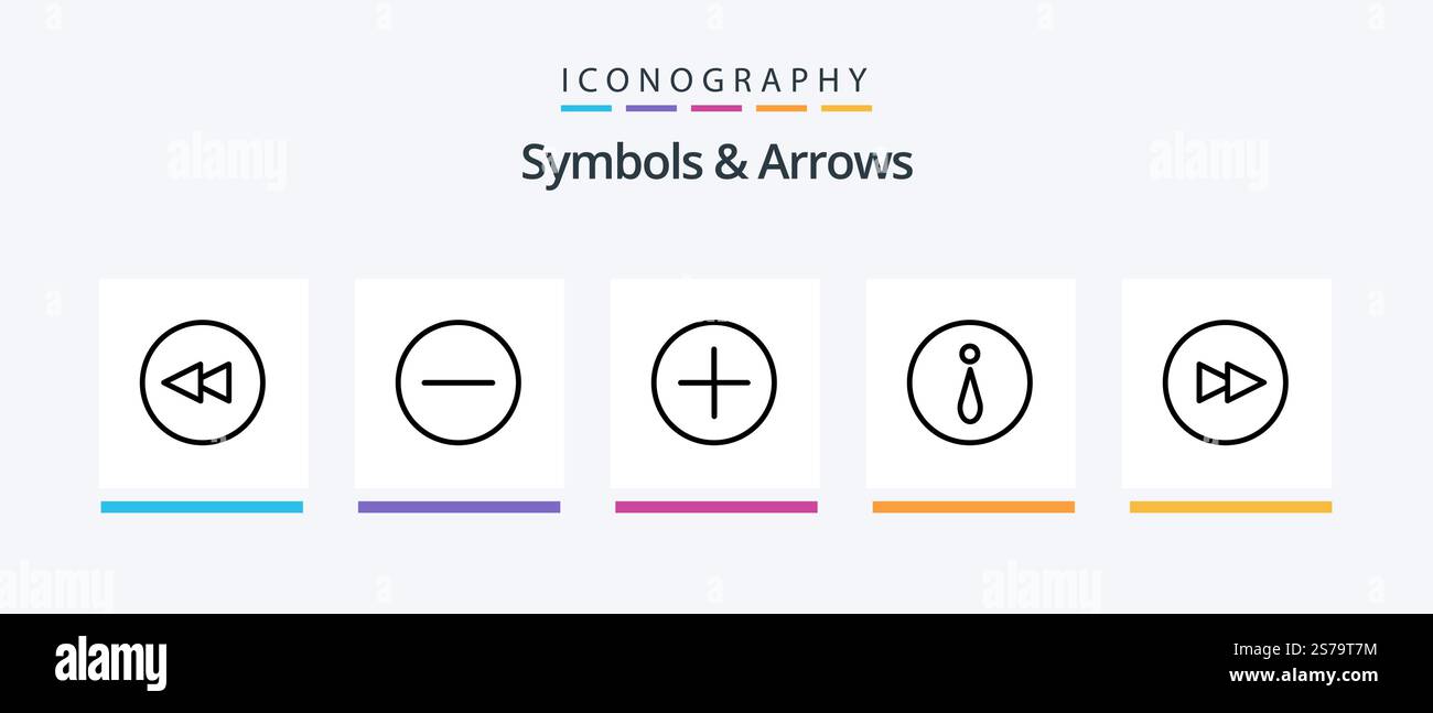 Symbols and Arrows Line 5 Icon Pack Including . right. down. arrow ...