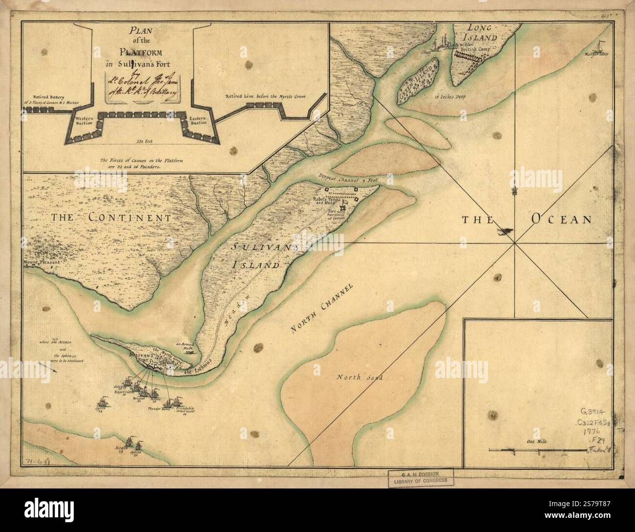 [A plan of the attack of Fort Sulivan, near Charles Town in South ...