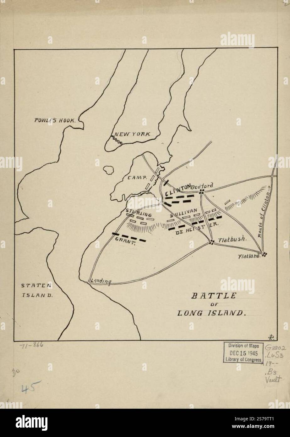 Battle of Long Island. 1900 Stock Photo - Alamy