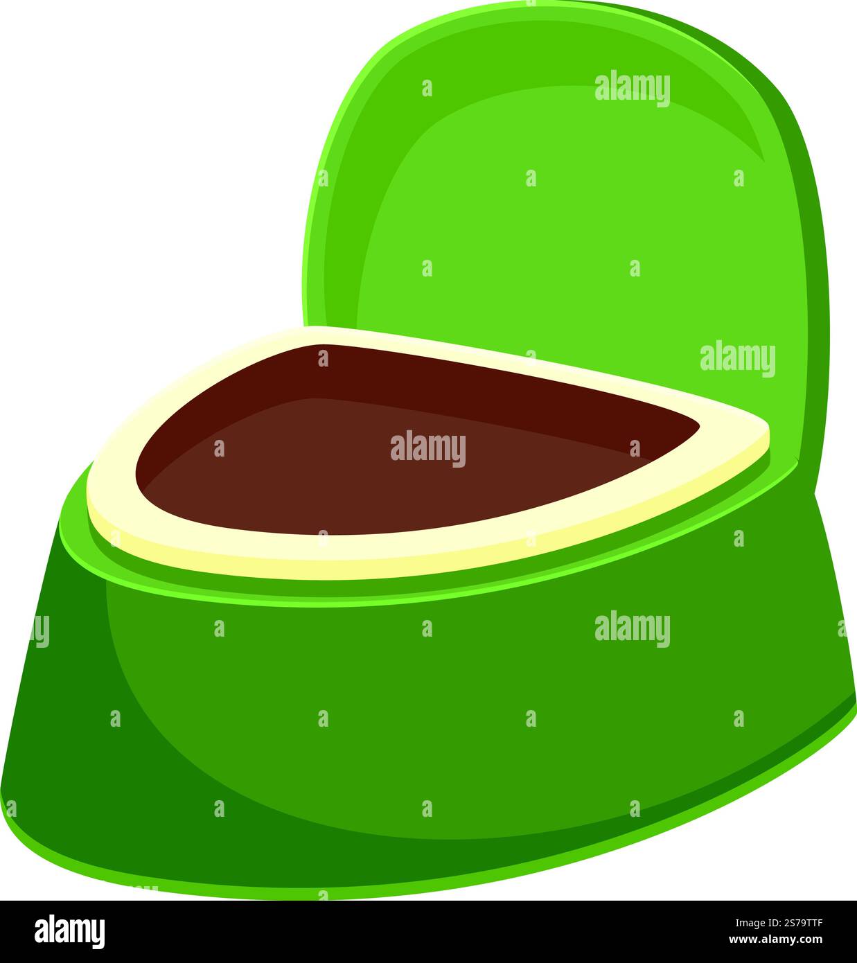 Plastic potty icon cartoon vector. Child toilet. Lavatory pot. Plastic ...