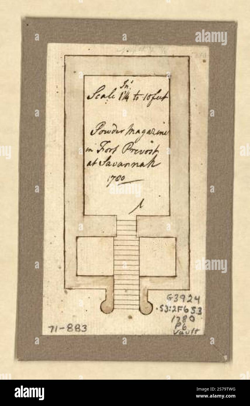 Powder magazine in Fort Prevost at Savannah. 1780 Stock Photo - Alamy