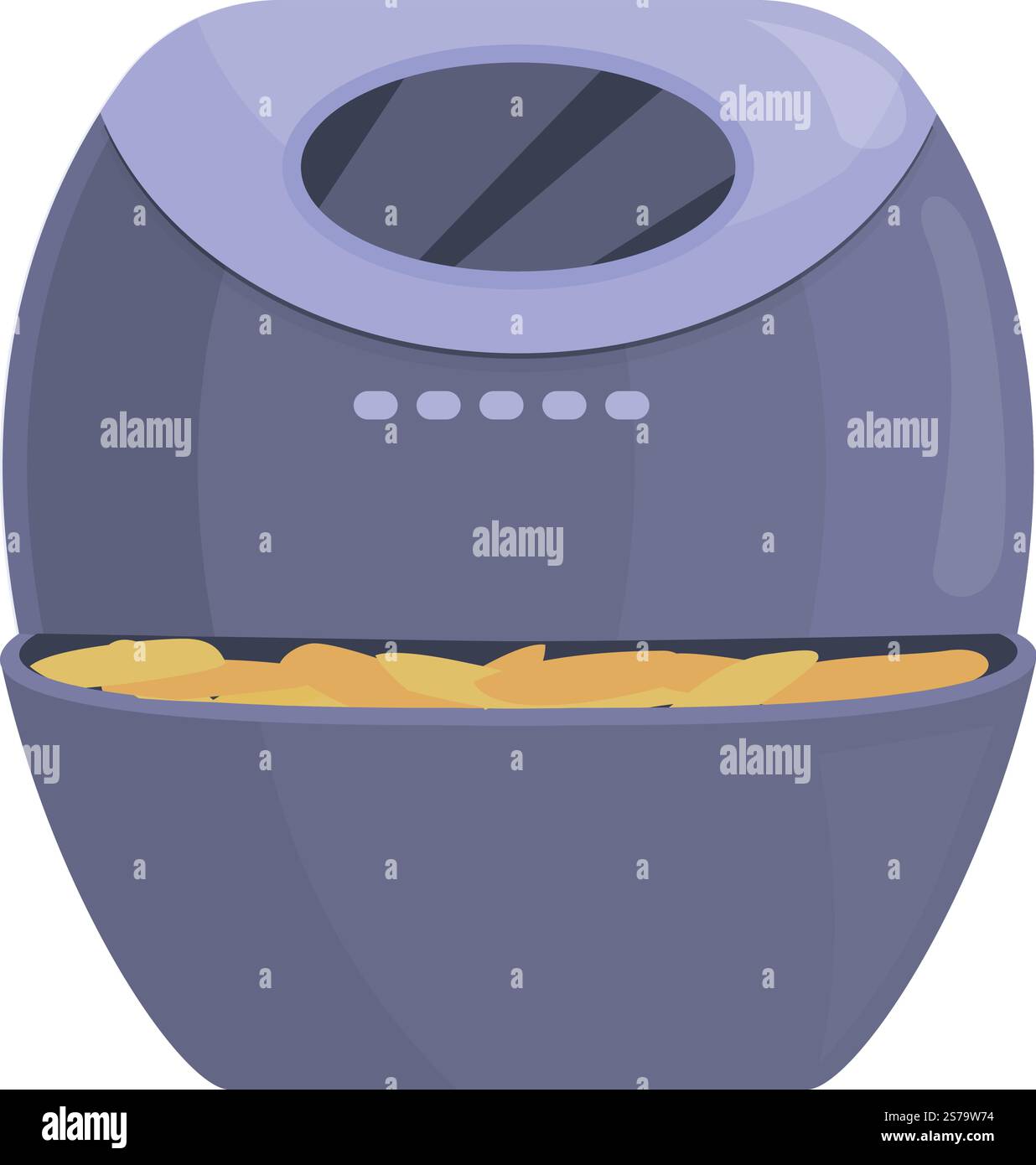 Cook air fryer icon cartoon vector. Fry food. Home oven. Cook air fryer ...