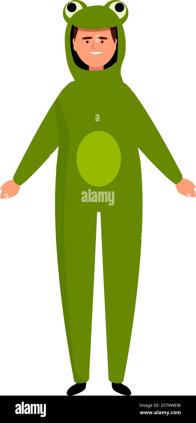 Frog halloween animal costume icon cartoon vector. Cute child. Carnival fancy. Frog halloween ...