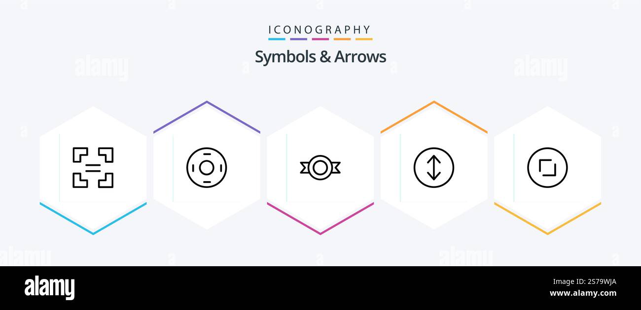Symbols and Arrows 25 Line icon pack including . zoom. logo. enlarge ...
