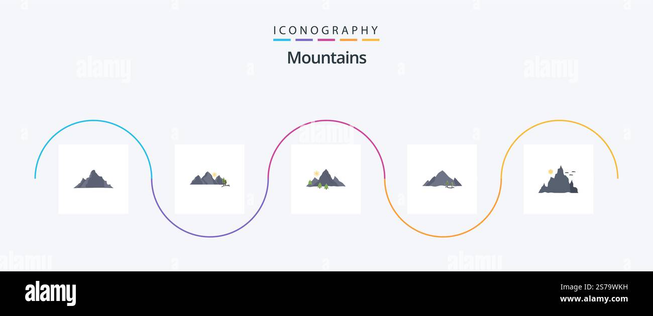 5 mountains Stock Vector Images - Alamy