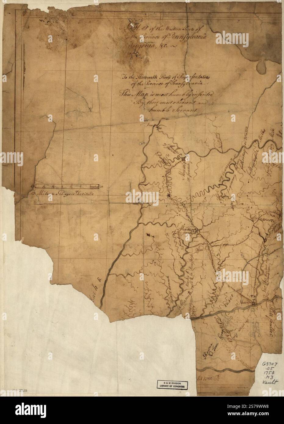 A Map of the western parts of the province of Pennsylvania, Virginia ...