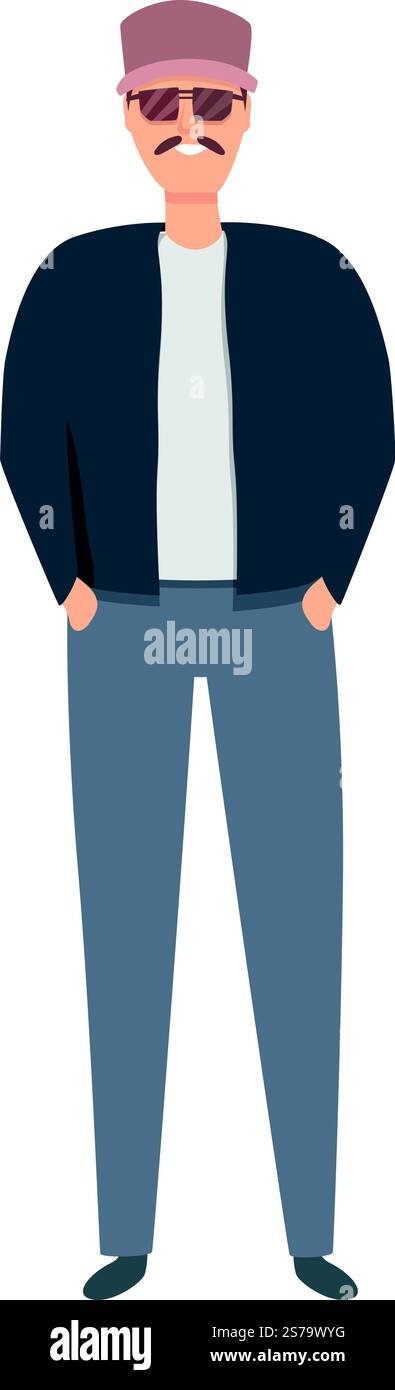 Expert trucker icon cartoon vector. Male worker. Road people. Expert ...