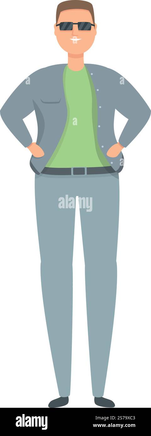 Trucker with sunglasses icon cartoon vector. Driver character. Car ...