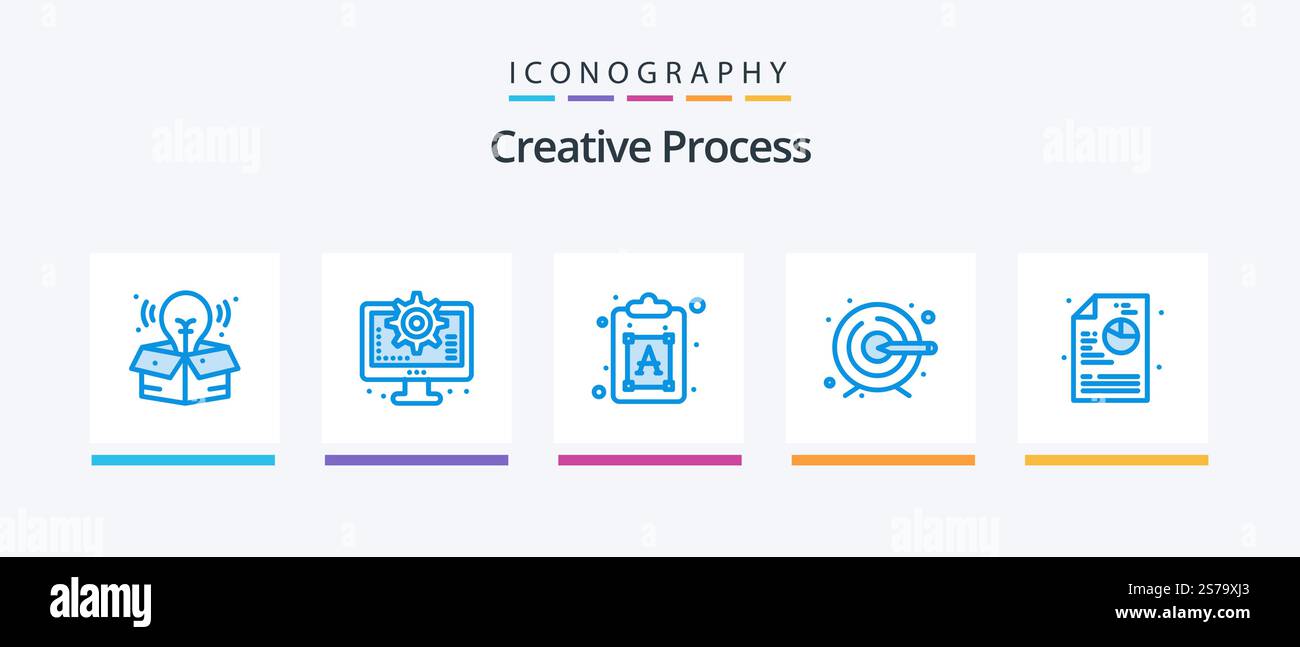 Creative Process Blue 5 Icon Pack Including . process. process ...