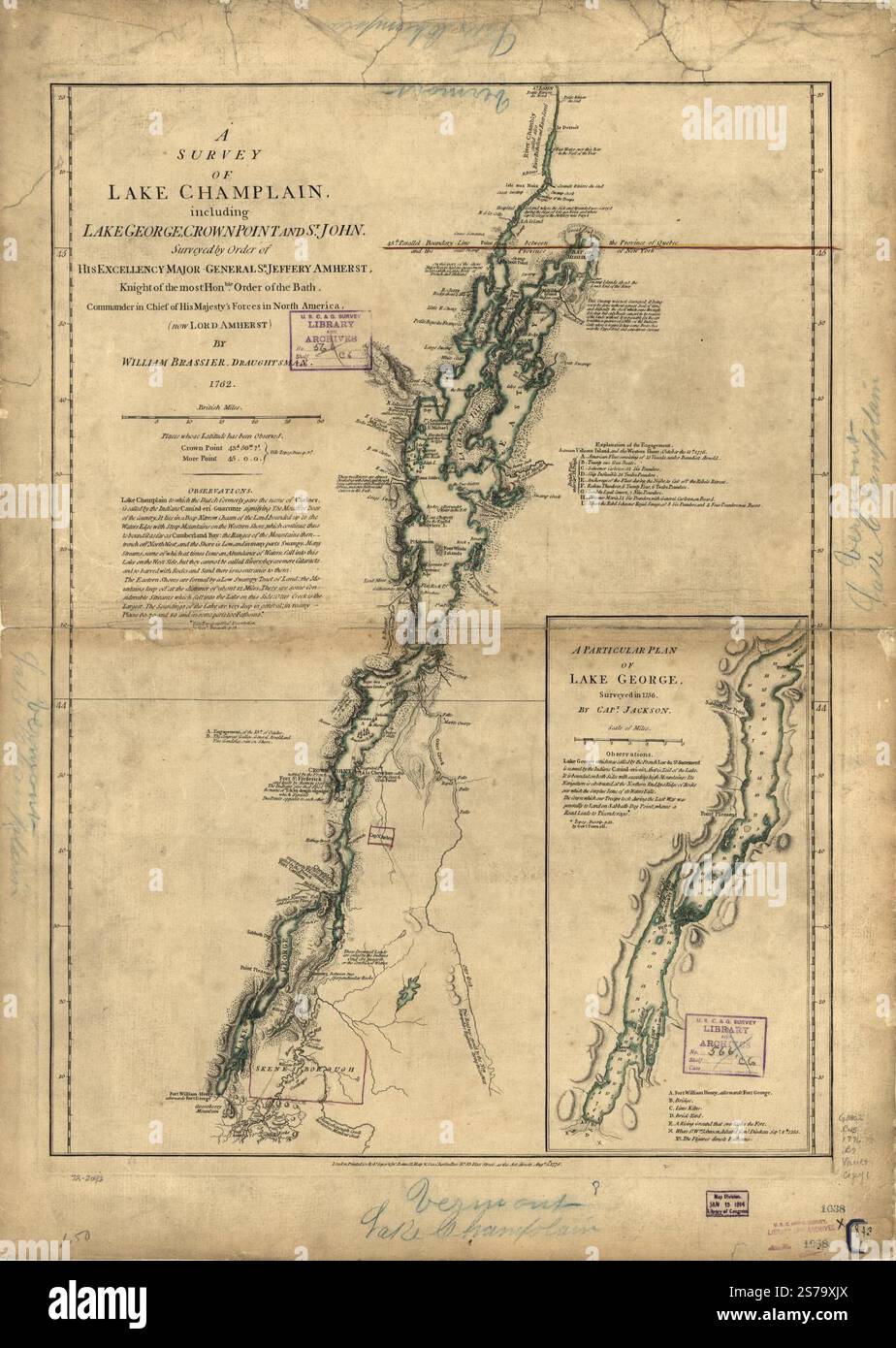 A survey of Lake Champlain, including Lake George, Crown Point, and St ...