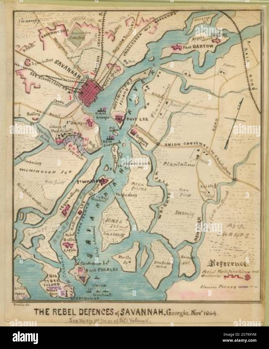 The Rebel defences [sic] of Savannah, Georgia, Nov. 1864. 1864 by ...