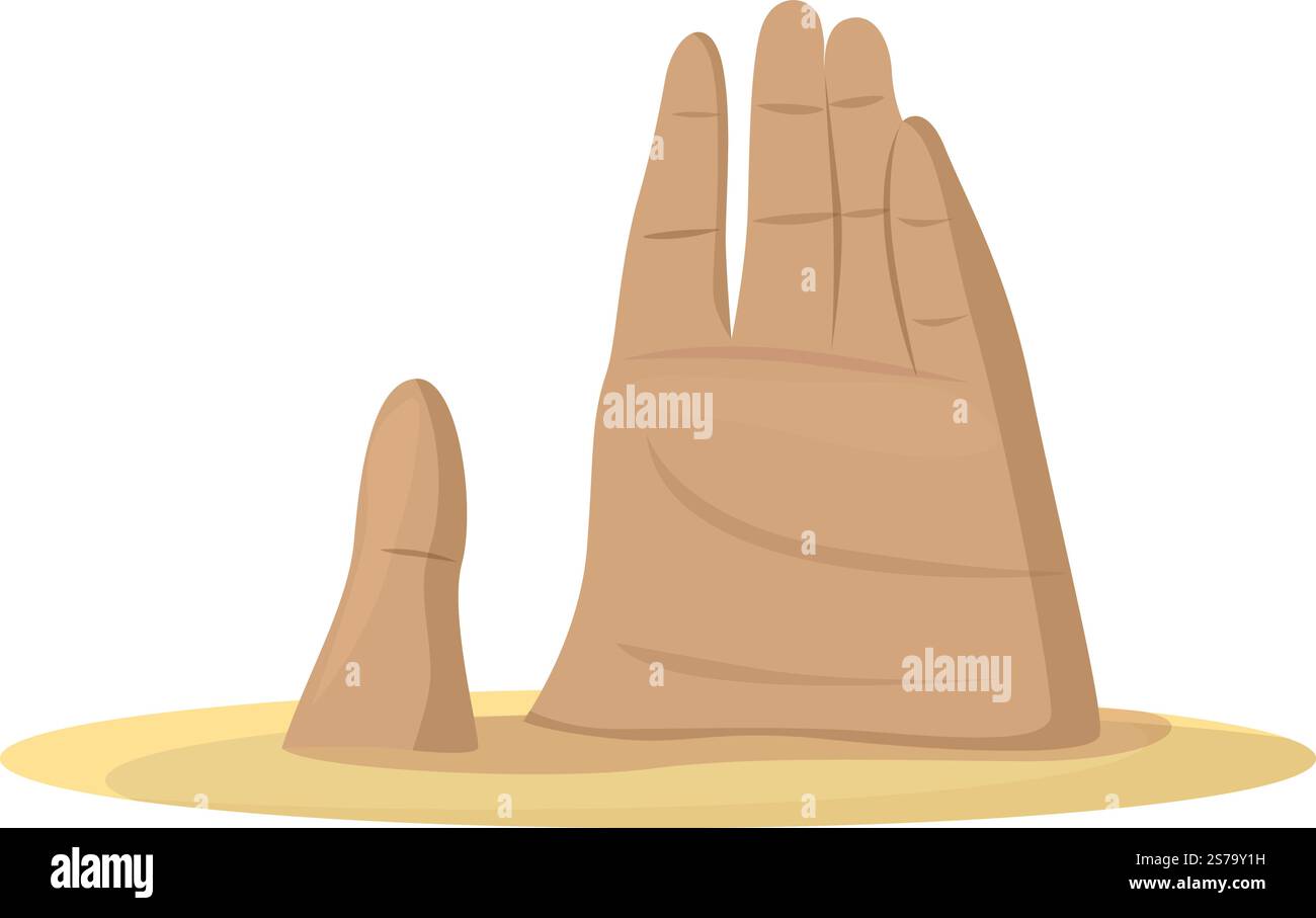 Chile hand statue icon cartoon vector. Flag travel. Day culture. Chile ...