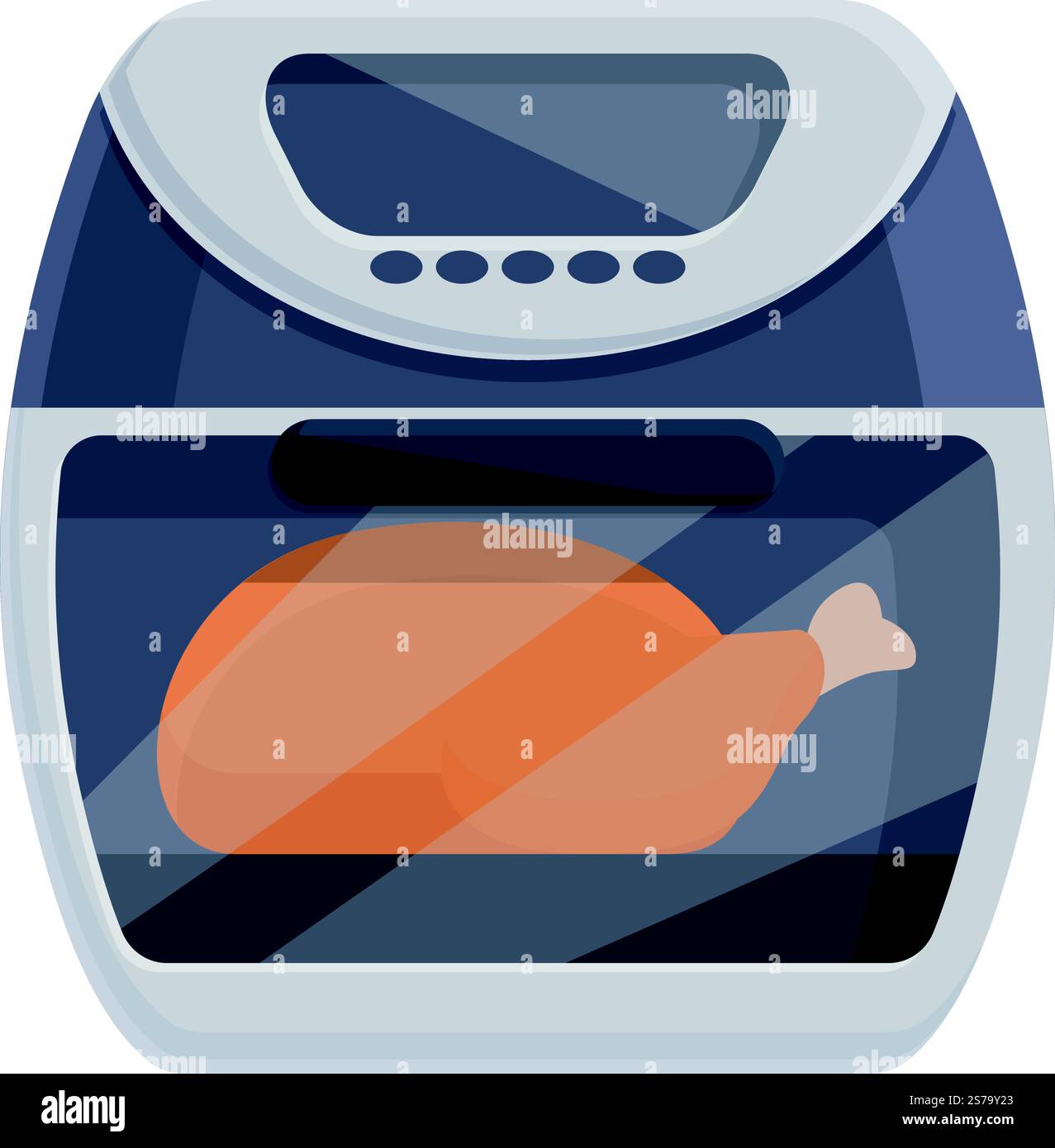 Food air fryer icon cartoon vector. Fry cook. Home oven. Food air fryer ...