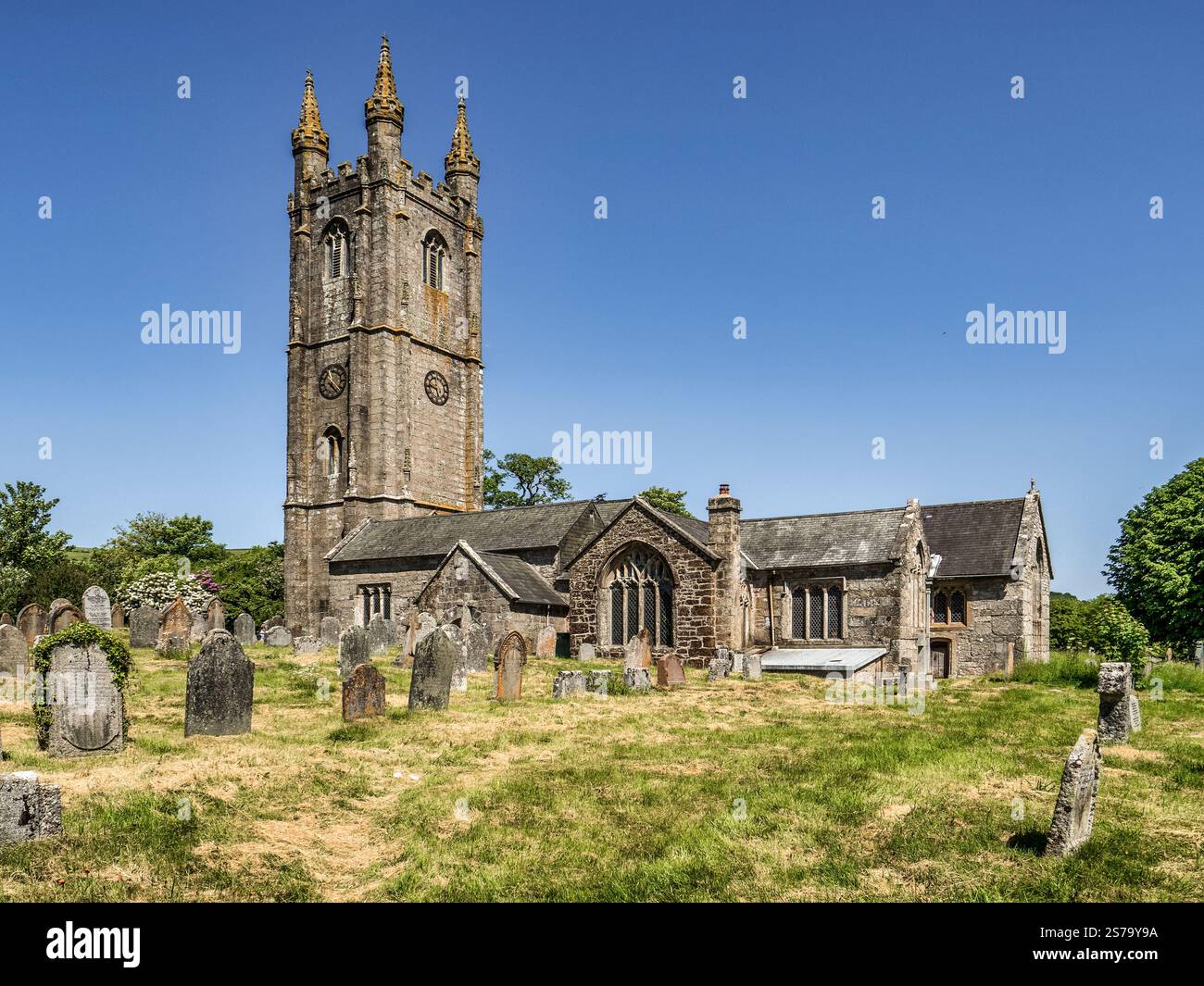 St Pancras Church, Widecombe in the Moor, Dartmoor, Devon. The church ...