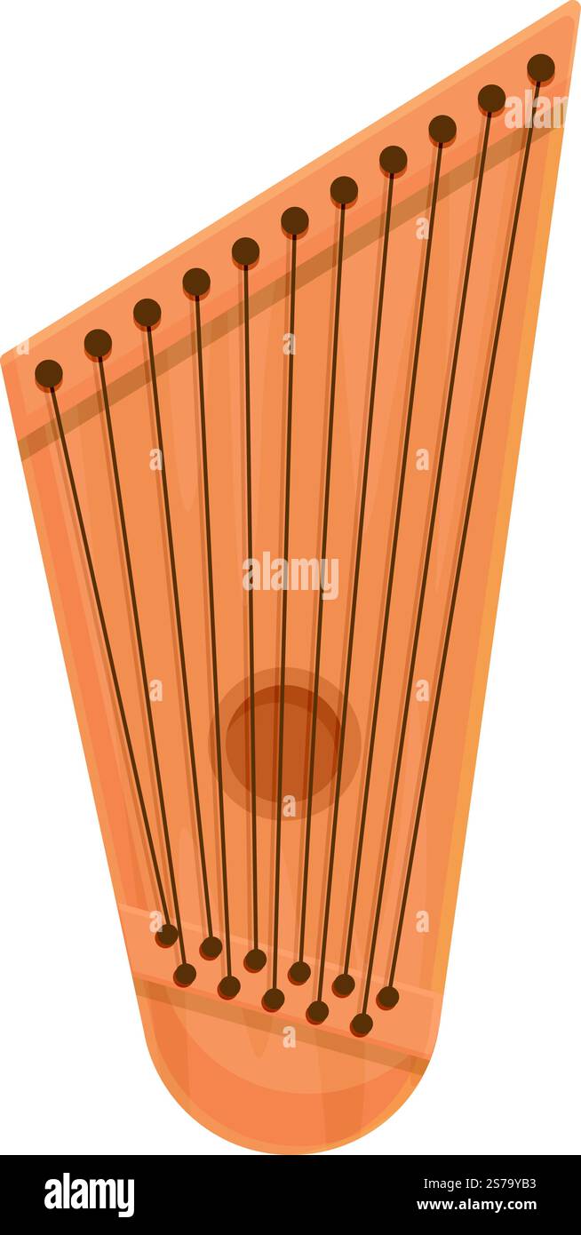Traditional gusli icon cartoon vector. Finland music. Chord harp ...