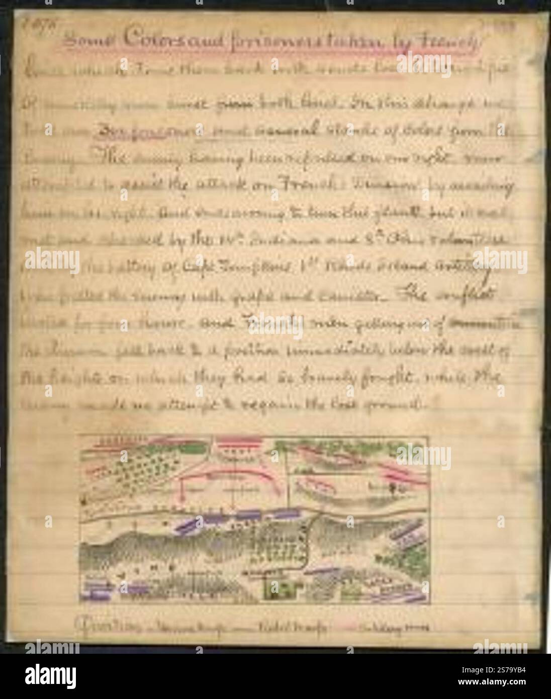 Some colors and prisoners taken by French : [map of action around ...
