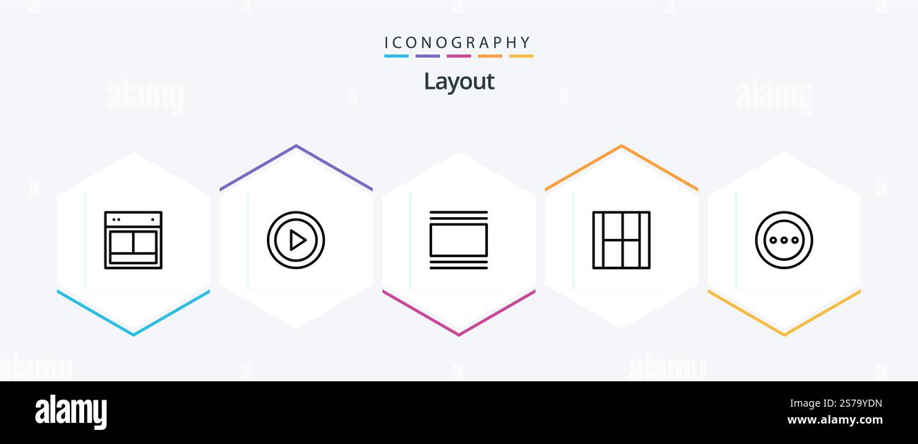 Layout 25 Line icon pack including draw. create. ui. vertical. layout ...