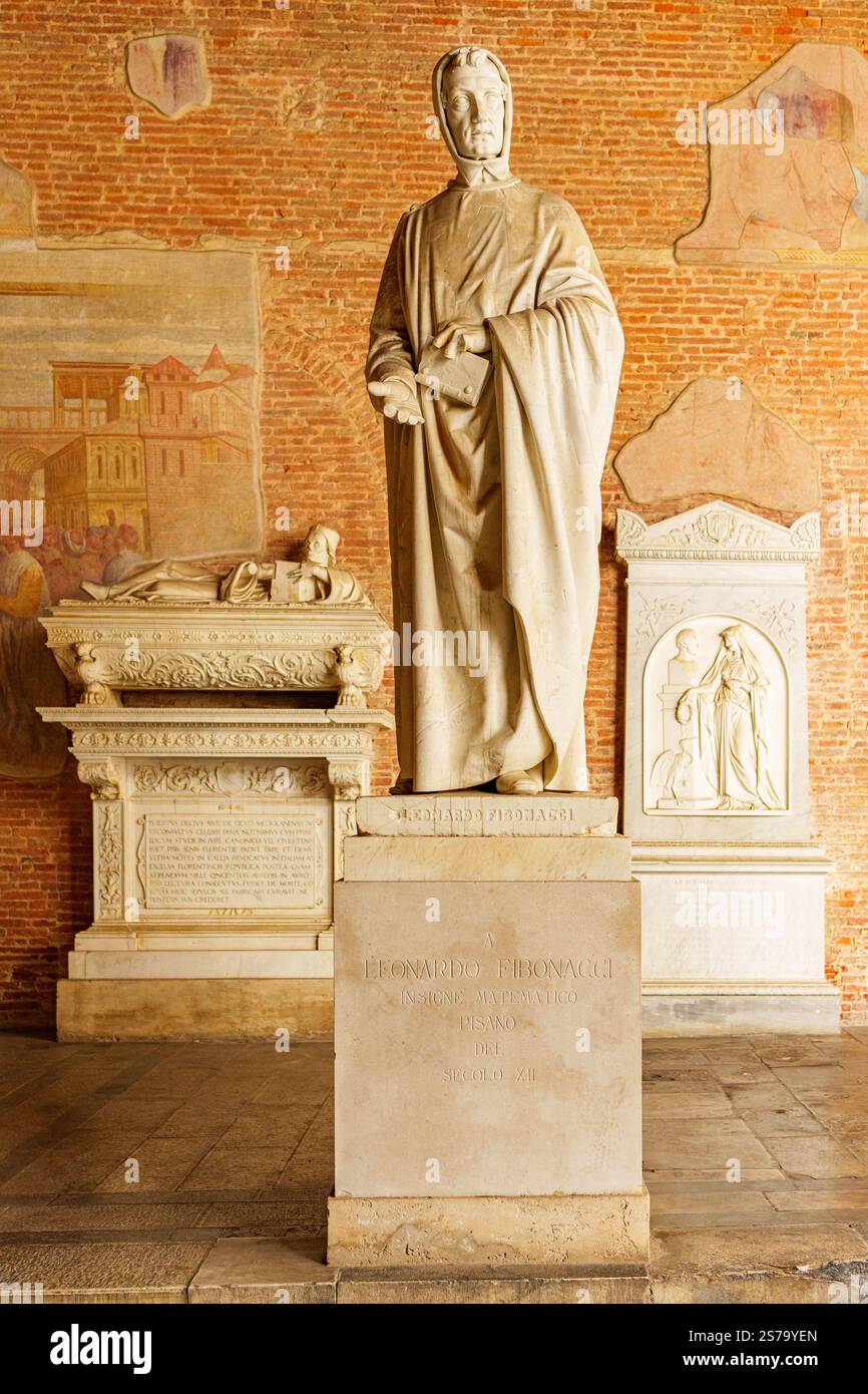 Leonardo Fibonacci in the cemetery of Pisa Stock Photo - Alamy