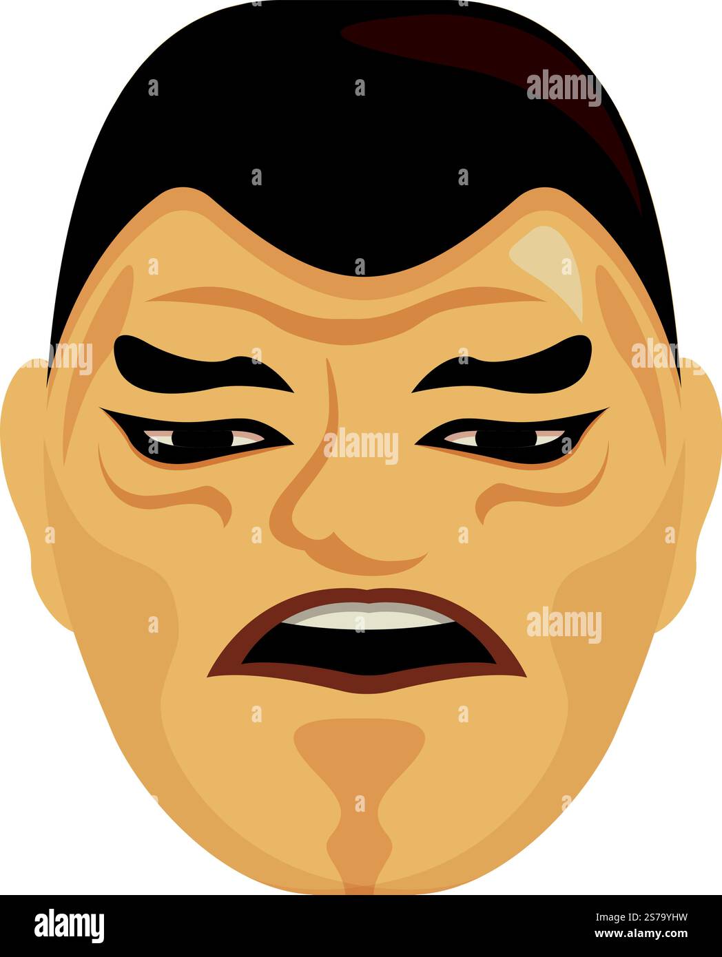 Festival mask icon cartoon vector. Japan face. Noh kabuki. Festival ...