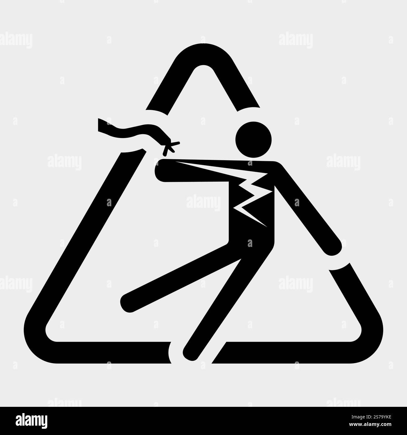 Electrical Shock Electrocution Symbol Sign Isolate On White Background ...