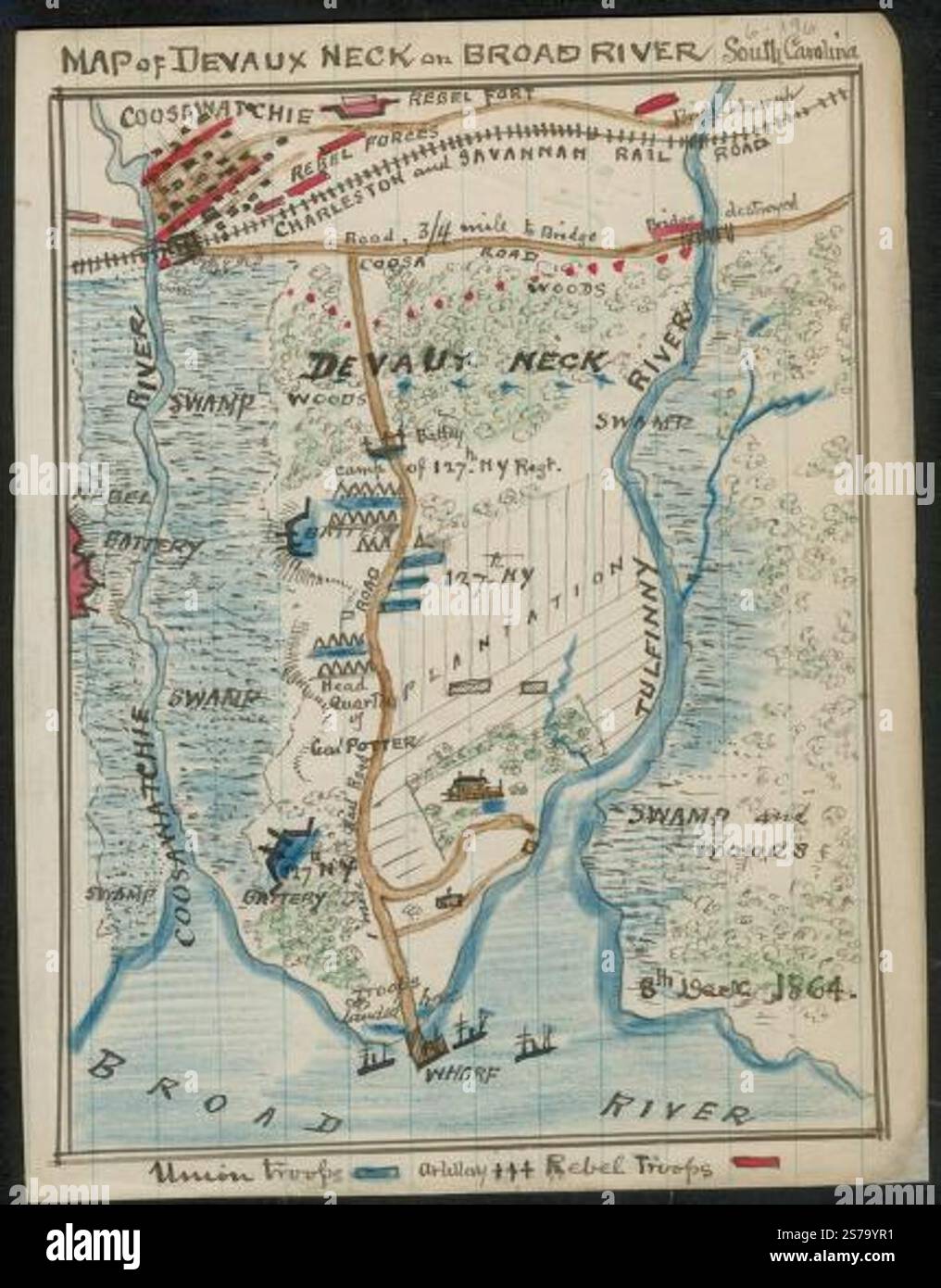 Civil war map south carolina hi-res stock photography and images - Alamy