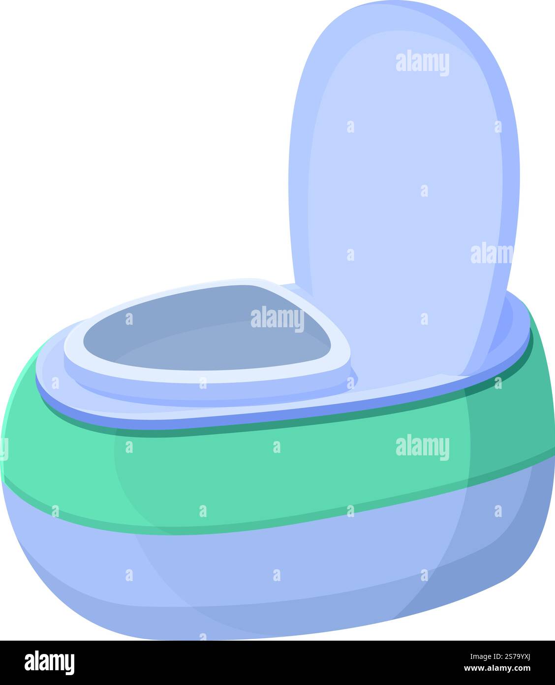 Modern potty icon cartoon vector. Cute object. Kid toilet. Modern potty ...